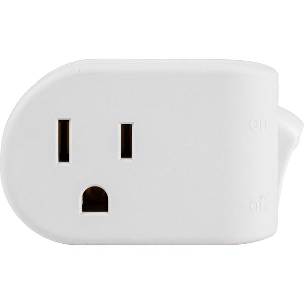 商品名：General Electric 25511&amp;nbsp;接地電源スイッチ ホワイト 1-Pack 25511GE Grounded Power Switch, Outlet Extender, 3-Prong, Easy t...