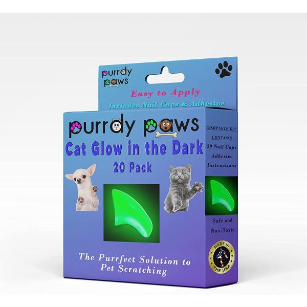 商品名Purrdy Paws Soft Nail Caps for Cat Claws Green Glow in The Dark Largeブランド：Purrdy Paws商品サイズ：Large高さ：0.8 cm横幅：5.1 cm奥行：...