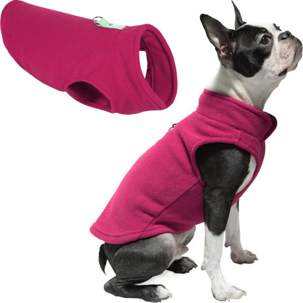 商品名Gooby (グービィー) ふんわりあったか フリースジャケット 犬用 (S, フクシア)Gooby Fleece Vest Dog Sweater - Fuchsia, Small - Warm Pullover Fleece Do...