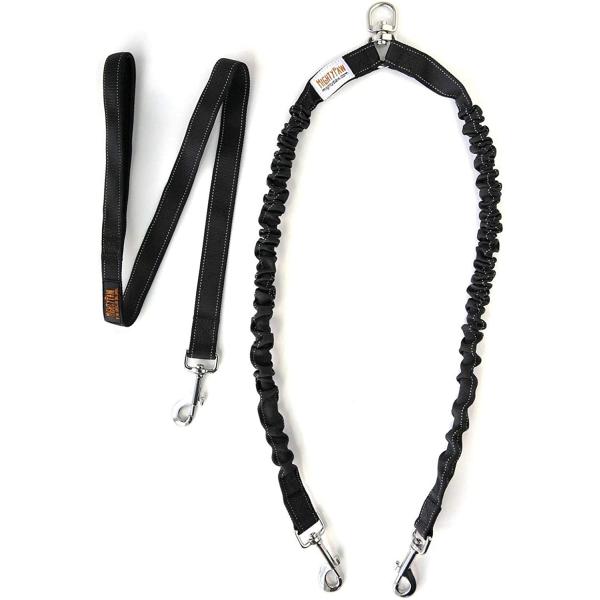 商品名Mighty Paw bungeex2ダブル犬の首輪、プレミアム品質の犬の首輪、バンジーを吸収し、快適力 30-100ハンドル ブラックMighty Paw BungeeX2 Double Dog Leash, Premium Qua...