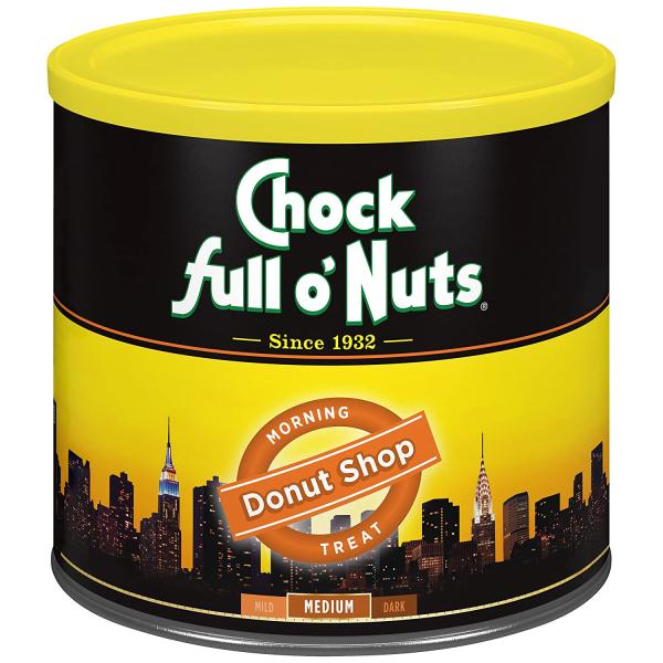 商品名Chock Full o’Nuts Donut Shop Roast Ground Coffee, Light Roast - Coffee Beans   Mildly Roasted, Smooth-Flavored Breakf...