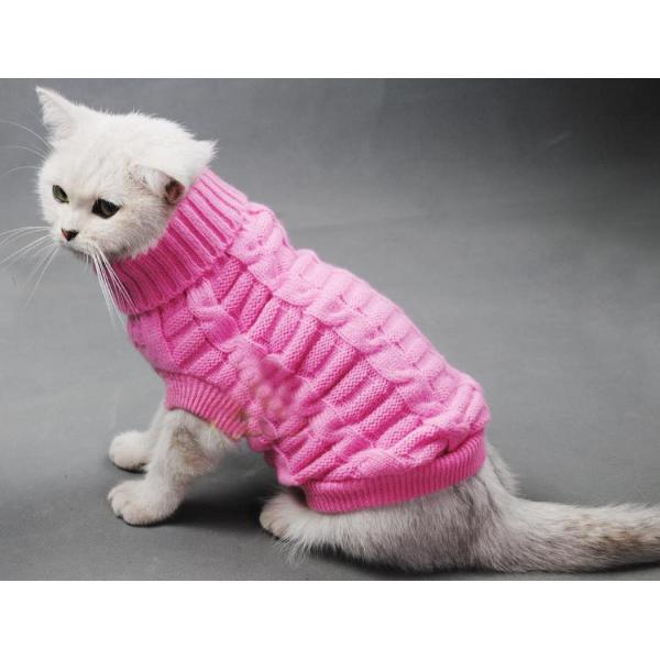 商品名Pet Cat Sweater Kitten Clothes for Cats Small Dogs,Turtleneck Cat Clothes Pullover Soft Warm,fit Kitty,Chihuahua,Tedd...