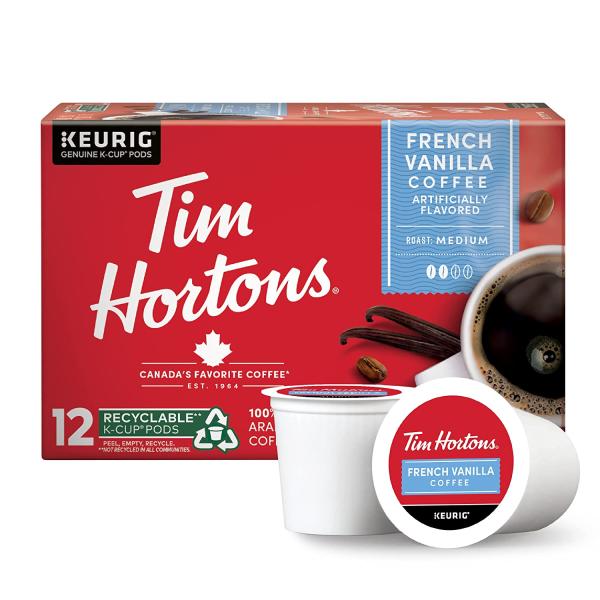商品名Tim Hortons French Vanilla Coffee, Single-Serve K-Cup Pods Compatible with Keurig Brewers, 12ct K-Cupsブランド：Tim Horton...