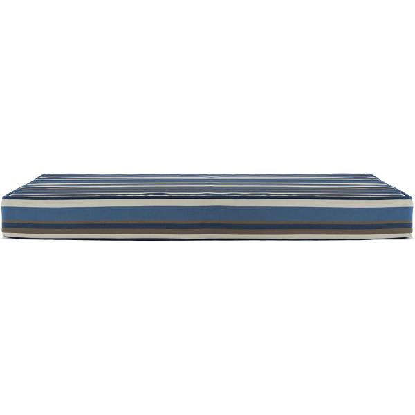 商品名Furhaven Large Memory Foam Dog Bed Water-Resistant Striped Print Mattress w/ Removable Washable Cover - Striped Blue,...