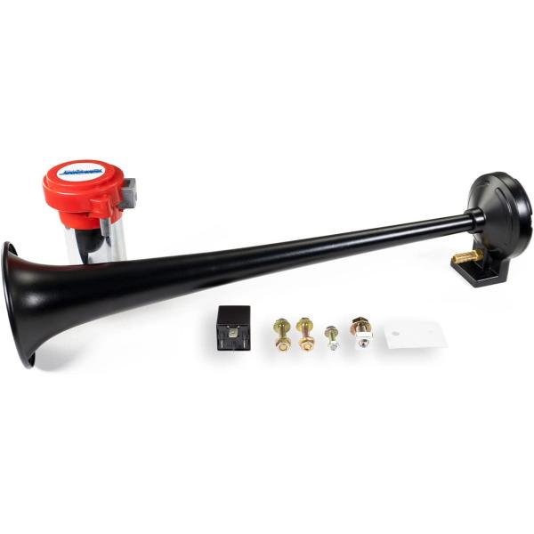 商品名HornBlasters Ninja自己駆動でエアホーンコンプレッサーHornblasters Ninja Air Horn with Self Driven Compressor - Replaces Stock Horn - Ea...