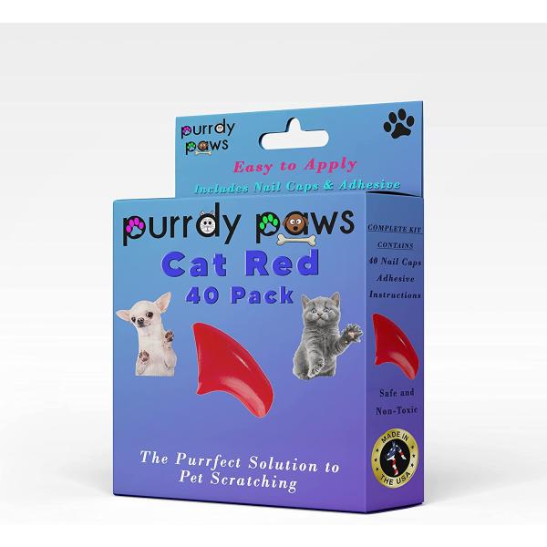 商品名Purrdy Paws 40 Pack Soft Nail Caps for Cat Claws RED Kittenブランド：Purrdy Paws商品サイズ：Kitten高さ：0.5 cm横幅：8.1 cm奥行：16.5 cm 商...