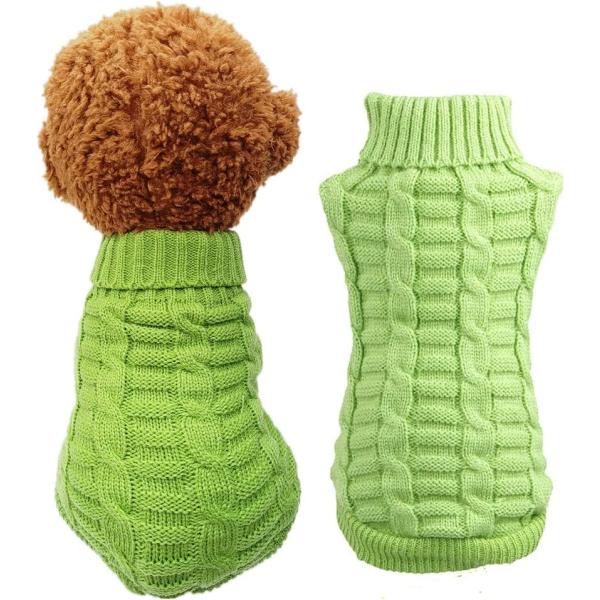 商品名Knitted Braid Plait Turtleneck Sweater Knitwear Outerwear for Dogs &amp; Catsブランド：Wiz BBQT商品サイズ：Medium高さ：3.3 cm横幅：15 ...