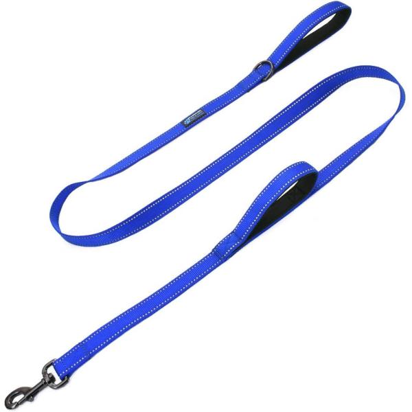 商品名Max and Neo Double Handle Traffic Dog Leash Reflective - We Donate a Leash to a Dog Rescue for Every Leash Sold (Blue...