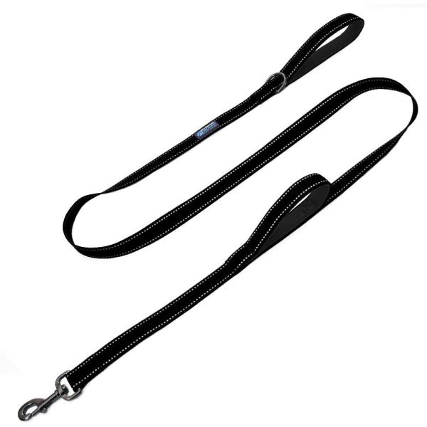 商品名Max and Neo Double Handle Traffic Dog Leash Reflective - We Donate a Leash to a Dog Rescue for Every Leash Sold (Blac...