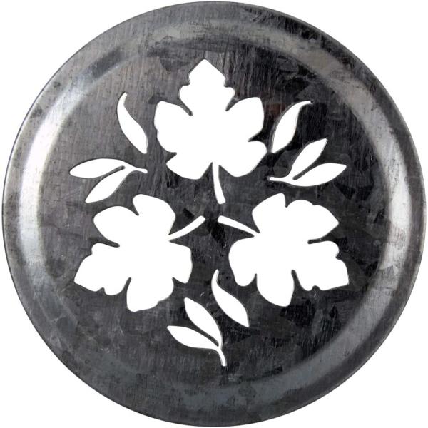 商品名(10, Leaf Cutout (Galvanised)) - Leaf Cutout Galvanised Metal Lid Inserts for Mason Jars (10 Pack, Regular Mouth)Leaf...