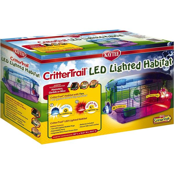 商品名Kaytee CritterTrail LED Lighted Habitat for Pet Hamsters, Gerbils or Miceブランド：Kaytee商品サイズ：1 Count (Pack of 1)高さ：14.8 ...