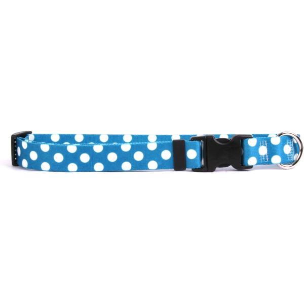 商品名Yellow Dog Design Blueberry Polka Dot Dog Collar 1"" Wide and Fits Neck 18 to 28"", Largeブランド：Yellow Dog Design商品サイズ：...