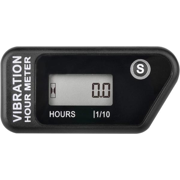 商品名RL-HM016B(ブラック) モトクロスエンジンボートスノーモービルオートバイチェーンソーATVのジェットスキーのために防水LCDワイヤレス振動アワーメーターカウンターRunleader Digital Self Powered W...