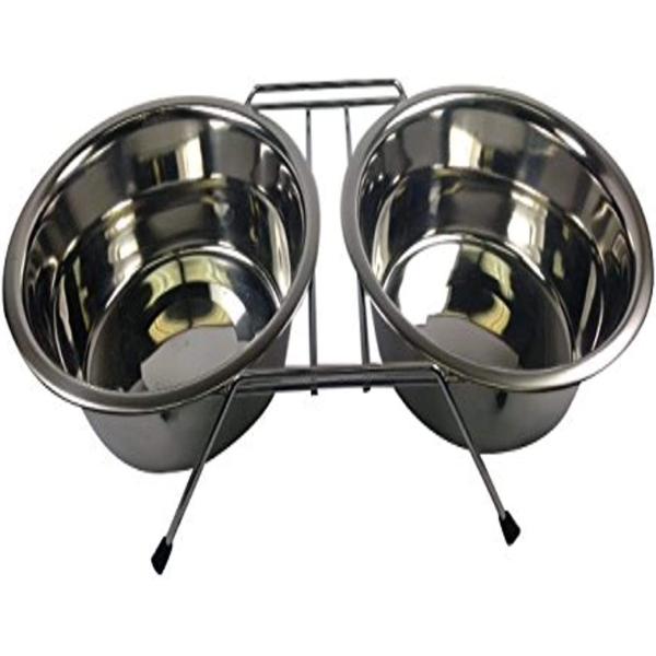 商品名：Stellar Bowls Double Diner Rack with Two Bowls, 2 Quartブランド：Stellar Bowls商品サイズ：2 quart高さ：14 cm横幅：19.6 cm奥行：40.9 cm 商...