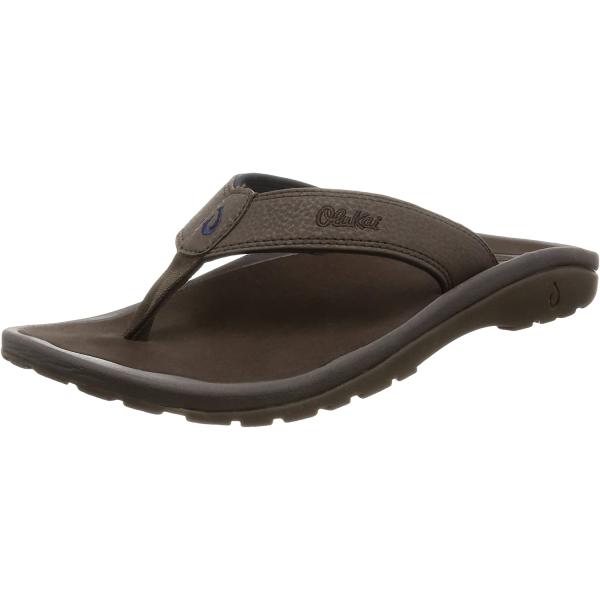 商品名OluKai メンズ Ohana, ダーク ウッド, 14OLUKAI Ohana Men's Beach Sandals, Quick-Dry Flip-Flop Slides, Water Resistant &amp; Ligh...