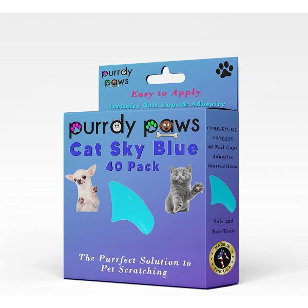 商品名Purrdy Paws 40 Pack Soft Nail Caps for Cat Claws Sky Blue Mediumブランド：Purrdy Paws商品サイズ：Medium高さ：1 cm横幅：7.6 cm奥行：17.8 c...