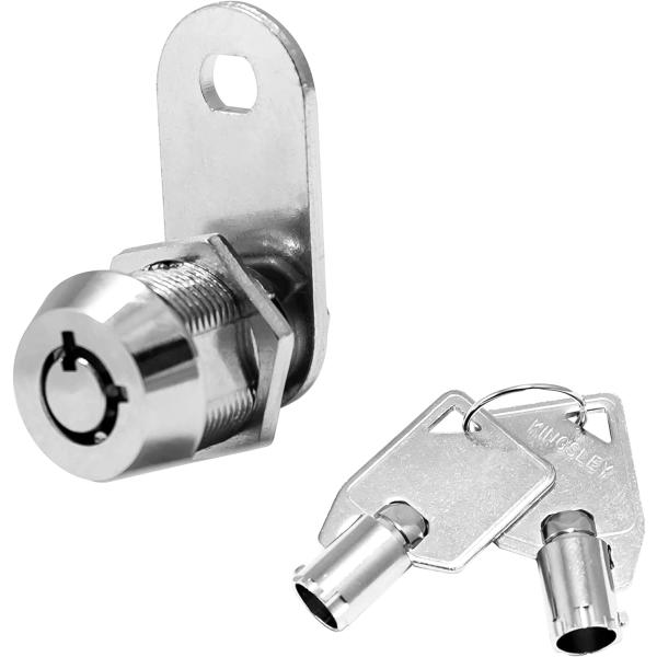 商品名Kingsley管状カムロックと1   1 / 8 ""円柱--クローム仕上げ、Keyed Alike 7/8""Kingsley Tubular Cam Lock with 7/8"" Cylinder-Chrome Finish,...