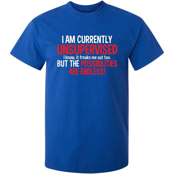 商品名Currently Unsupervised Graphic Novelty Sarcastic Funny Tシャツ US サイズ: Medium カラー: ブルーCurrently Unsupervised Novelty Gra...
