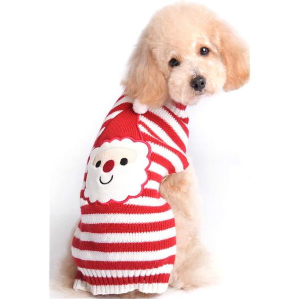 商品名猫セータークリスマスサンタクロースペットの猫の冬ニット暖かい服 (S, レッド)BOBIBI Dog Sweater Christmas Santa Pet Cat Winter Knitwear Warm Clothesブランド：B...