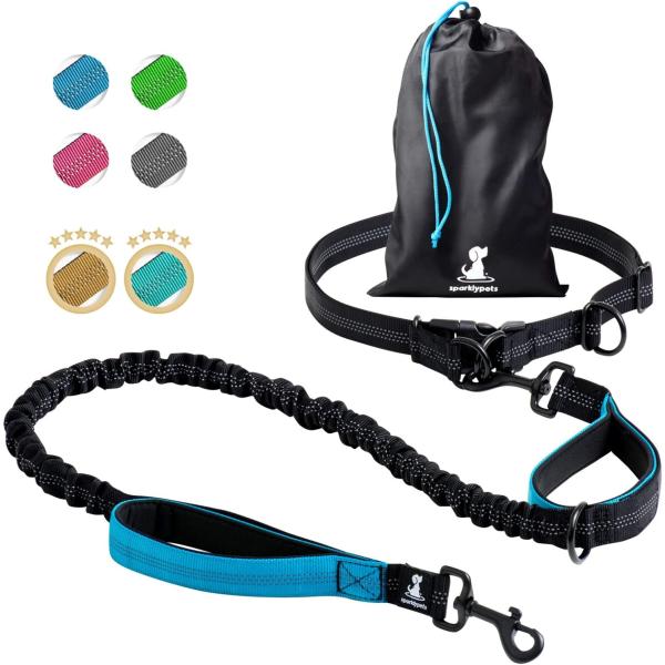 商品名SparklyPets Hands Free Dog Leash for Medium and Large Dogs   Professional Harness with Reflective Stitches for Traini...