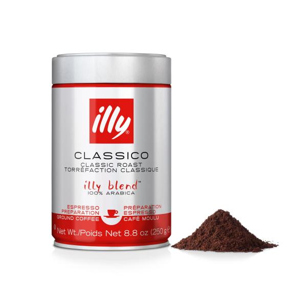 商品名Illy グランドエスプレッソミディアムロースト、8.8オンス(6個パック)illy Classico Ground Espresso Coffee, Medium Roast, Classic Roast with Notes Of...