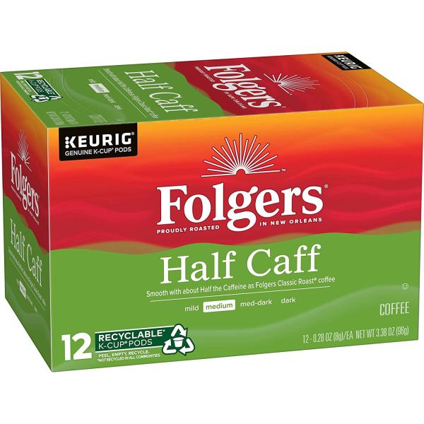 商品名Folgers Half-Caff Medium Roast Coffee, 72 Keurig K-Cup Podsブランド：Folgers商品サイズ：12 Count (Pack of 6)高さ：16.3 cm横幅：20.8 cm...