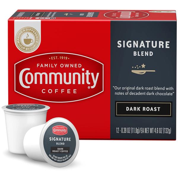 商品名Community Coffee Signature Blend 12 Count Coffee Pods, Dark Roast, Compatible with Keurig 2.0 K-Cup Brewers, 12 Count...