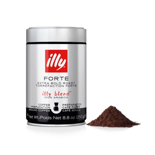 商品名illy Coffee, Ground Drip Coffee, Forte, Extra Dark Roast, 100% Arabica Bean Bold Signature Italian Blend, 100% Arabic...