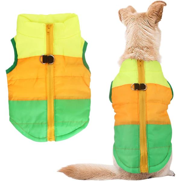 商品名Idepet Pet Dog Cat Coat with Leash Anchor Color Patchwork Padded Puppy Teddy Chihuahua Jacket Vest Costumes Pug Cloth...