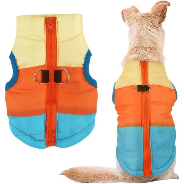 商品名Idepet Pet Dog Cat Coat with Leash Anchor Color Patchwork Padded Puppy Teddy Chihuahua Jacket Vest Costumes Pug Cloth...