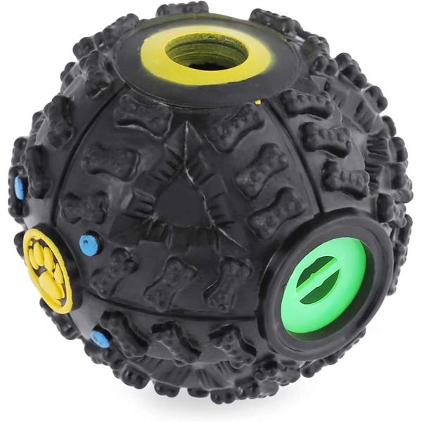 商品名犬用ボール型フードディスペンサー - 餌用パズルボール - 心と体に良い刺激 - 知能向上 退屈にさせない - 回転しながら音が出る - 猫、子犬、小型・中型ペット用SunGrow Rabbit, Ferret, Mini Pig T...