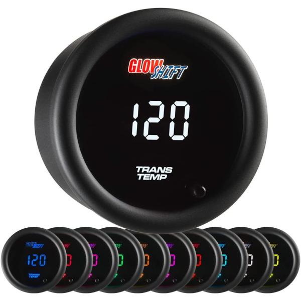 商品名GlowShift 10 Color Digital 300 F Transmission Temperature Gauge Kit - Includes Electronic Sensor - Multi-Color LED Di...