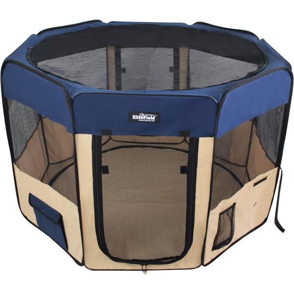商品名EliteField 2-Door Soft Pet Playpen, Exercise Pen, Multiple Sizes and Colors Available for Dogs, Cats and Other Pets (...