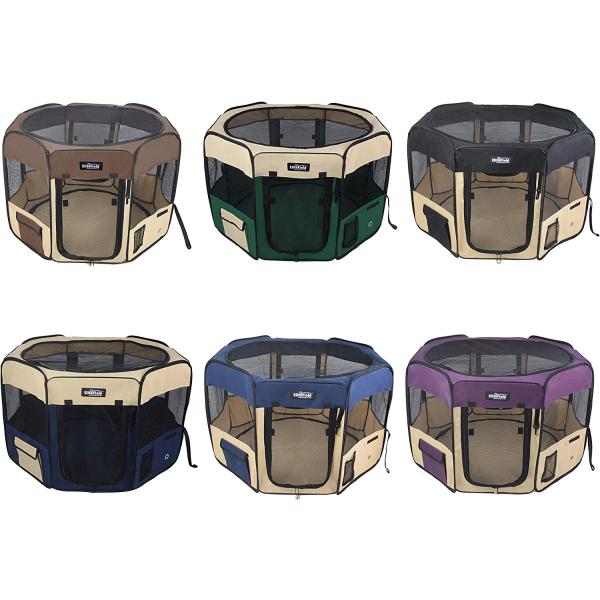 商品名EliteField 2-Door Soft Pet Playpen, Exercise Pen, Multiple Sizes and Colors Available for Dogs, Cats and Other Pets (...