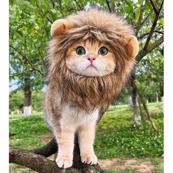 商品名RosyLife Lion Mane Wig for Cat Costume Pet Adjustable Washable Comfortable Fancy Lion Hair Cat Clothes Dress for Hall...