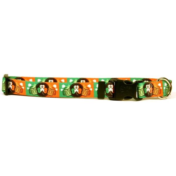 商品名Yellow Dog Design Glass Is Half Full Irish Dog Collar 1"" Wide And Fits Neck 18 To 28"", Largeブランド：Yellow Dog Design商...