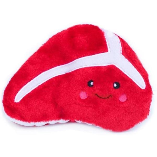 商品名ZippyPaws - NomNomz Plush Squeaker Dog Toy for The Foodie Pup - Steakブランド：ZippyPaws商品サイズ：8 x 5.5 x 2.5 in高さ：7.3 cm横幅：...