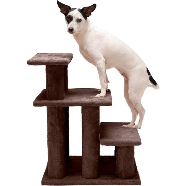 商品名Furhaven Steady Paws Multi-Step Pet Stairs for High Beds &amp; Sofas - Brown, 3-Stepブランド：Furhaven商品サイズ：3-Step高さ：14.5 ...