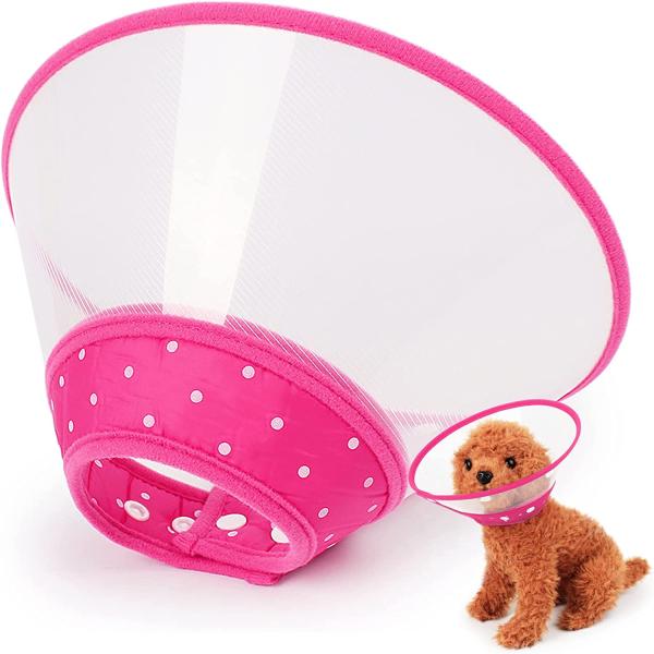 商品名Vivifying Pet Cone for Cats and Small Dogs, 3 Size of Adjustable 5.7-8in Lightweight Recovery Elizabethan Collar for ...