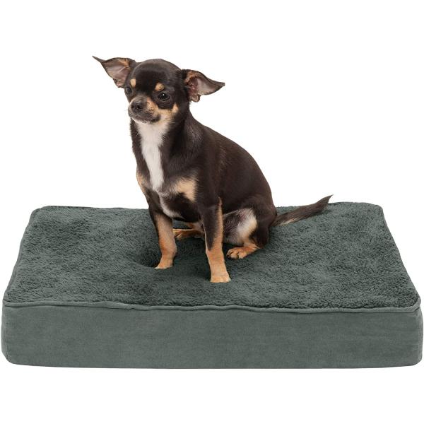 商品名Furhaven Small Memory Foam Dog Bed Terry &amp; Suede Mattress w/ Removable Washable Cover - Forest, Smallブランド：Furhave...
