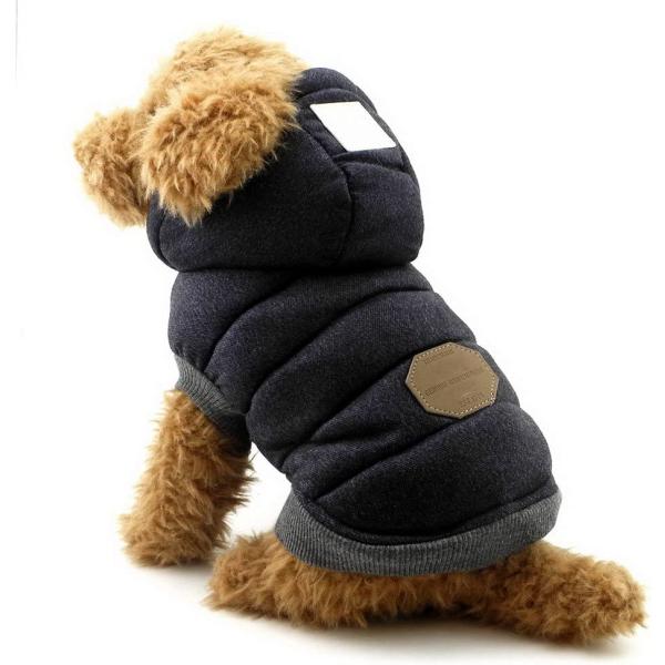 商品名SELMAI Fleece Dog Hoodie Winter Coat for Small Boy Dog Cat Puppy Cotton Hooded Jacket Chihuahua Clothes Blue Lブランド：SE...