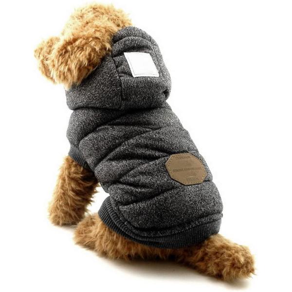 商品名SELMAI Fleece Dog Hoodie Winter Coat for Small Boy Dog Cat Puppy Cotton Hooded Jacket Chihuahua Clothes Grey Mブランド：SE...
