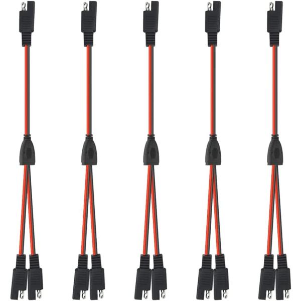 商品名WMYCONGCONG 5個 30cm 18AWG SAE パワーオートモーティブコネクタケーブル Yスプリッター1〜2 SAE クイックリリースディスコネクト、自動車ソーラーパネル用充電延長ケーブルWMYCONGCONG 5 PCS...