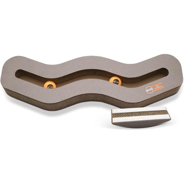 商品名K&amp;H 爪とぎ トラックンロールカーボントイK&amp;H Pet Products Kitty Tippy Track n' Roll Cat Scratcher Cardboard Interactive Cat Toy ...