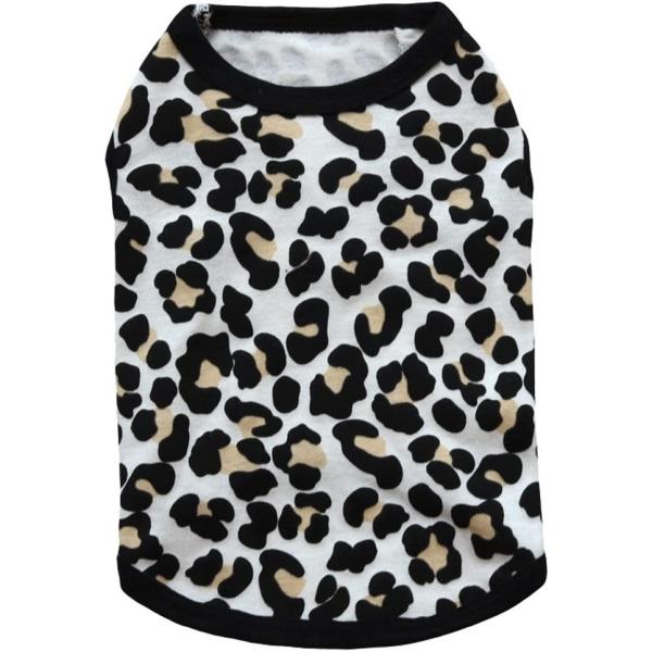 商品名Harikaji Pet Clothes, Leopard Print T-Shirt Puppy Cat Cotton Vest Clothing Apparel Spring Summer Breathable Sleeveles...