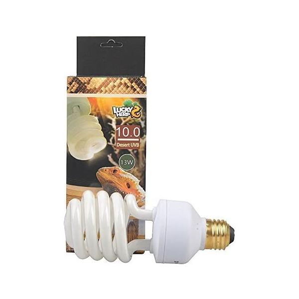 商品名LUCKY HERP 10.0 UVB Fluorescent Desert Terrarium Lamp,Reptile UB Bulb Light,Compact Bulb (13 Watt)ブランド：LUCKY HERP商品サイ...