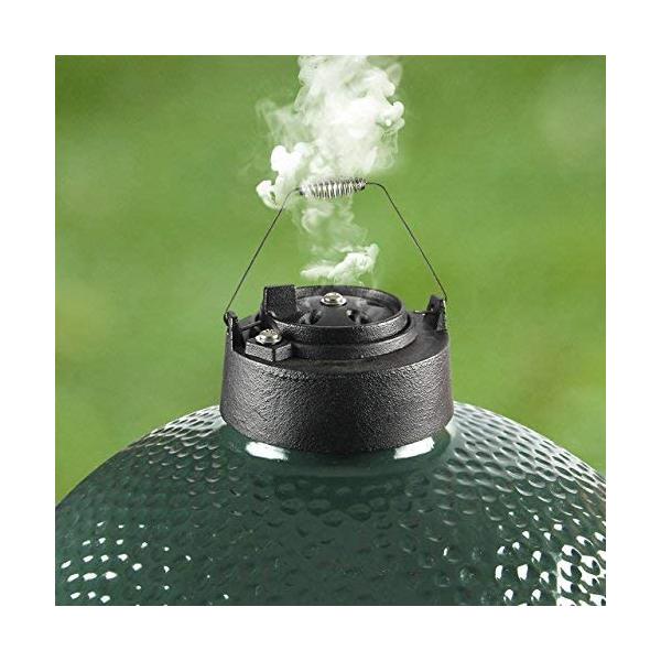 商品名Dracarys 鋳鉄製 通気孔付き煙突キャップ ビッググリーンエッグ用 デュアルファンクションメタルトップ ビッググリーンエッグアクセサリー デイジーホイール 大型&amp;ミディアム ビッググリーンエッグダンパー煙突キャップ ビッ...