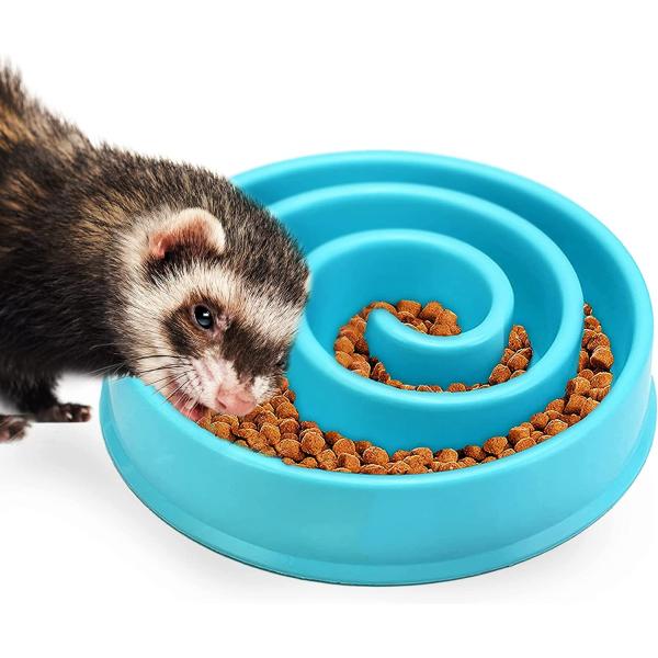 商品名：SunGrow Ferret Slow Feed Bowl, Spiral Design Promotes Interactive, 8”Slow Eating, Non-Slip Base, Portion Control, Bl...