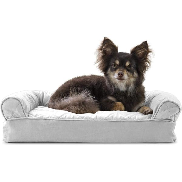 商品名Furhaven Small Memory Foam Dog Bed Quilted Sofa-Style w/ Removable Washable Cover - Silver Gray, Smallブランド：Furhaven商品...