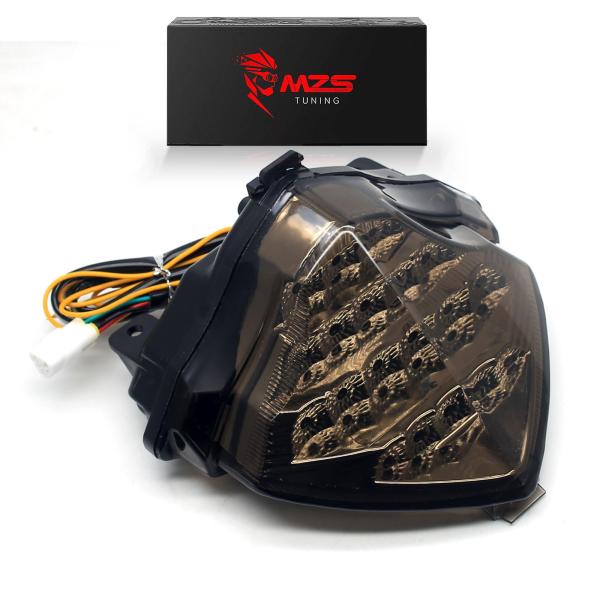 商品名: MZS バイク YZF-R1 LEDテールライト ウィンカー ブレーキランプ 用 ヤマハ YZF R1 YZFR1 RN13 RN15 5VY 04-06年 スモーク MZS Motorcycle Tail Light LED I...